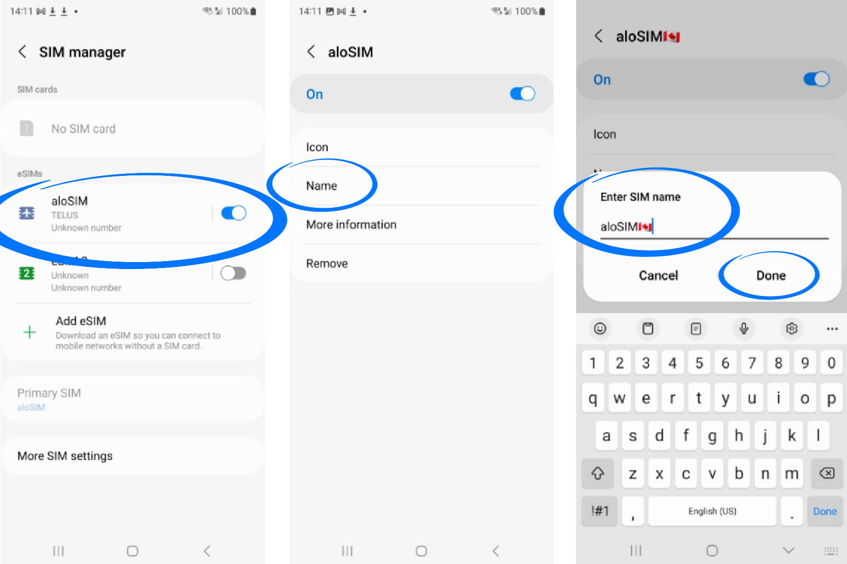 How to label your eSIM on your Samsung – aloSIM Support