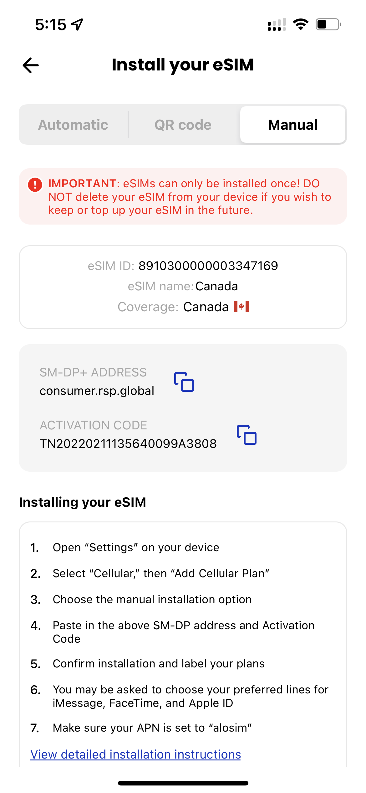 How do I install eSIM on my iPhone or iPad? – aloSIM Support