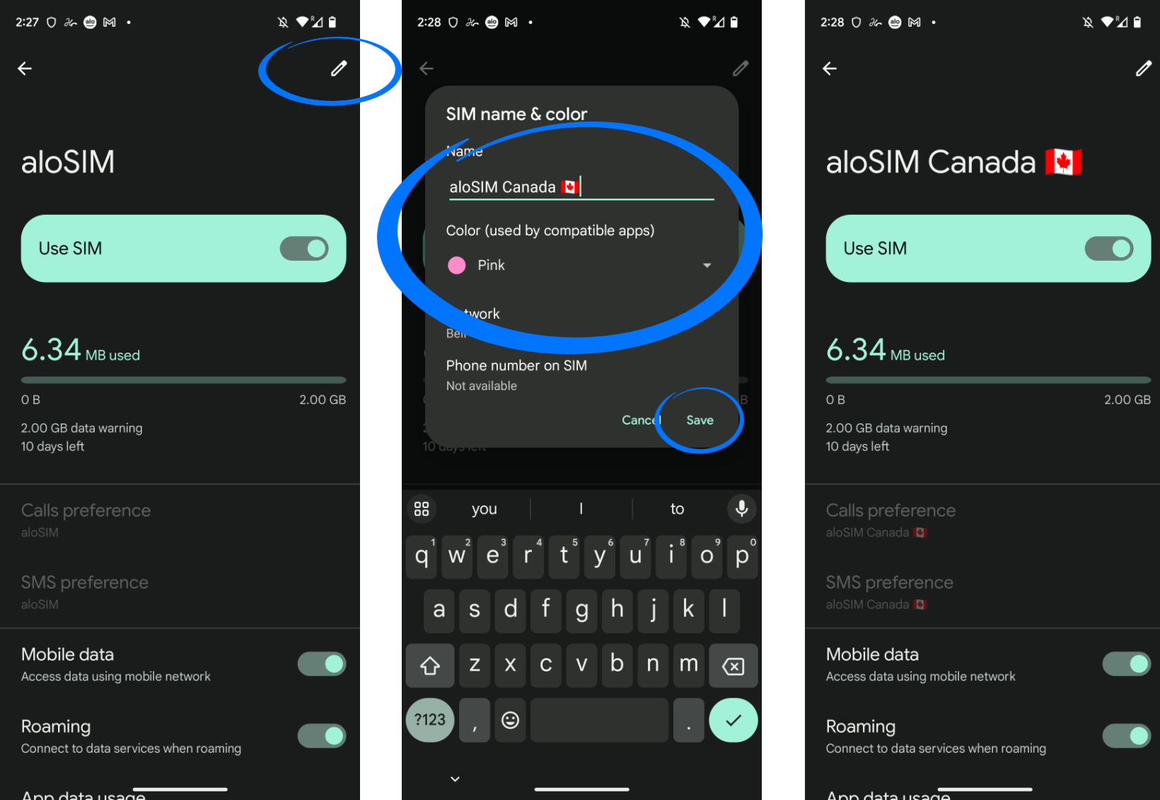 So beschriften Sie Ihre eSIM auf Ihrem Google Pixel – aloSIM-Unterstützung