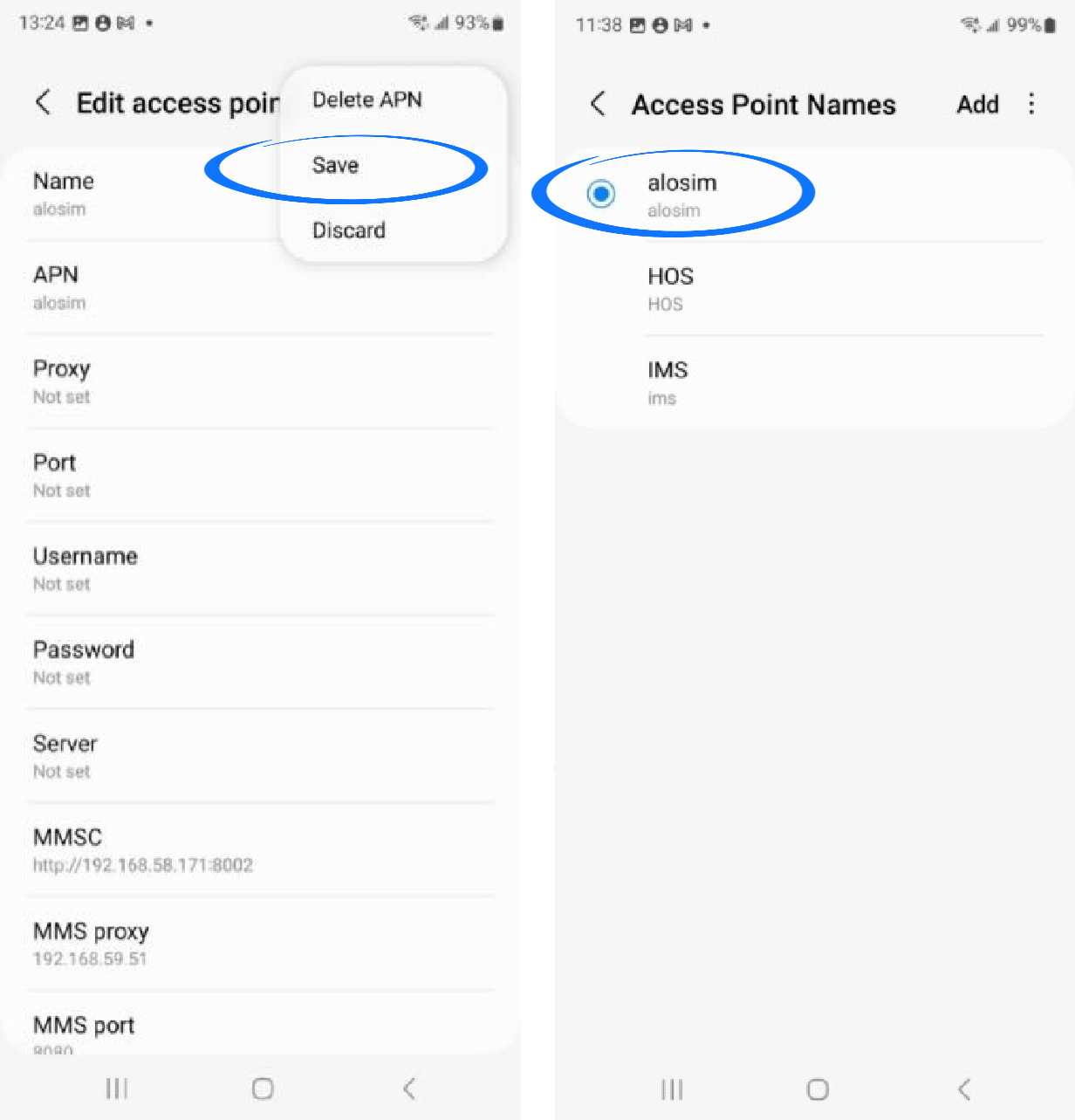 ¿Cómo configuro la APN en mi dispositivo Samsung? – Soporte de aloSIM
