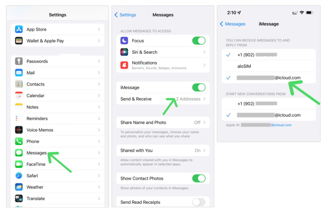 Paano ko ise-set up ang iMessage gamit ang eSIM? – Suporta ng aloSIM